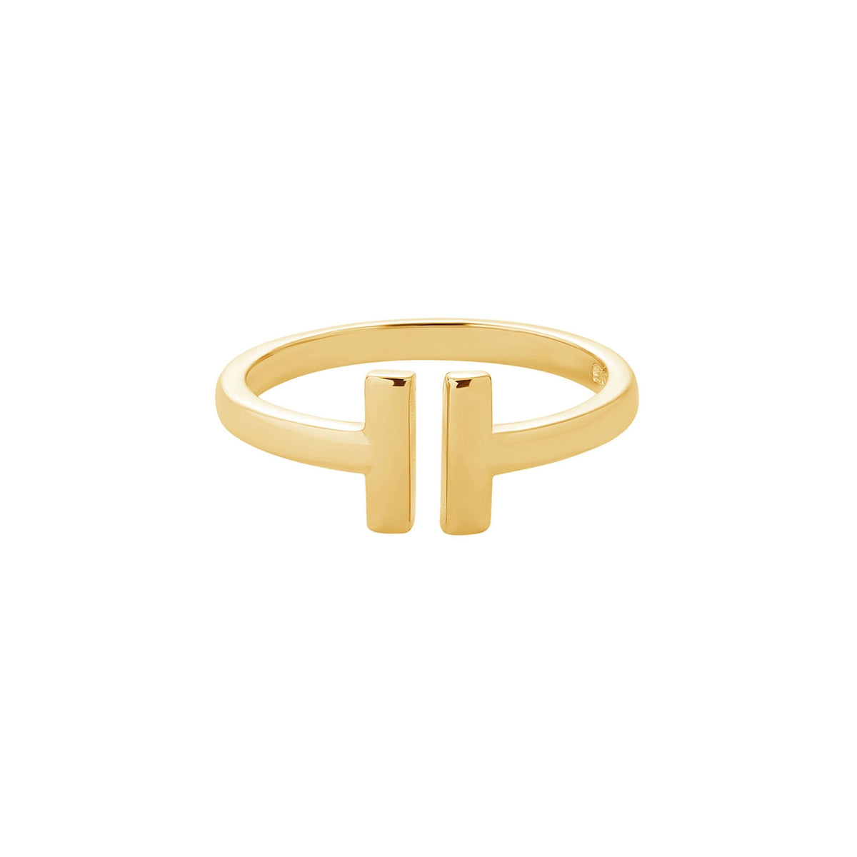 T-Bar Open Ring in Gold | RUNWAY SUPPLY